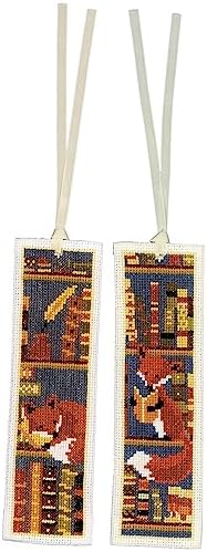 Amazon.com: Vervaco Set of 2 Fox Bookmarks in Bookcase, White, Approx ...