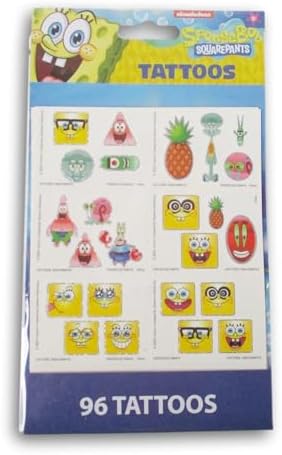 Amazon.com : Bikini Bottom Sponge Square Pants Cartoon Temporary ...