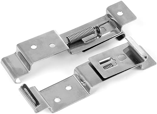 2 Pcs Trailer Number Plate Holders Clips Stainless Steel Spring Loaded ...