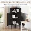 Amazon.com: furlinkhm 4-Tier Corner Cabinet with Doors & Shelves ...