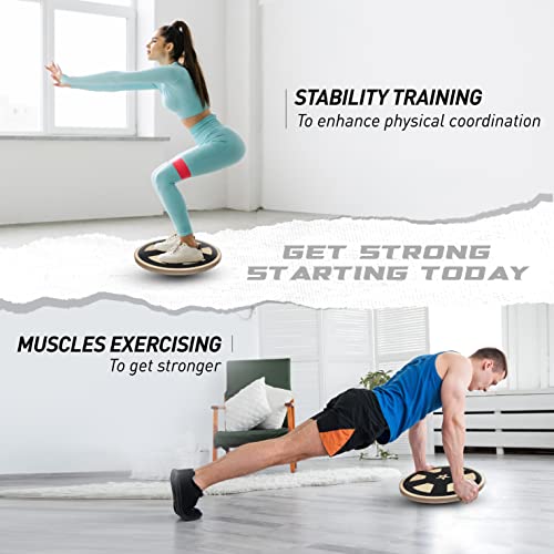 Snapklik.com : Yes4All Versatile Wooden Wobble Balance Trainer Board