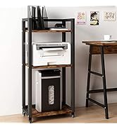 PUNCIA 3-Tier Printer Stand with Storage Movable Printer Table on ...