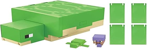 Amazon.com: Minecraft Transforming Turtle Hideout, Authentic Pixelated ...