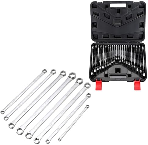 BULLTOOLS 22-Piece Combination Ratcheting Wrench Set & 8-Piece Extra ...