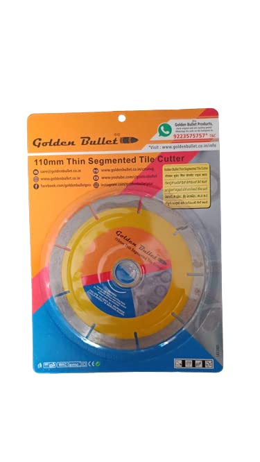 Golden Bullet 110mm Segmented Tile Cutter Blade (110mm, STEEL, 2 ...