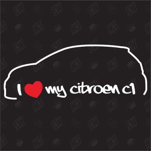 Amazon.fr : speedwerk-motorwear I Love My C1 Sticker pour Citroën à ...