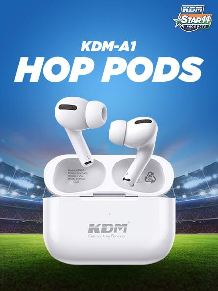 Kdm A1 Hop Pods 24 hrs Wireless with Free Silicon Hopods Cover (White ...