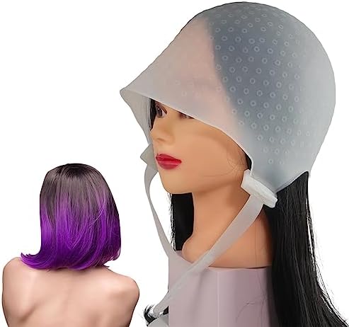 Amazon.com : Altsuceser Hair Dye Hat, Reusable Silicone Hair Coloring ...