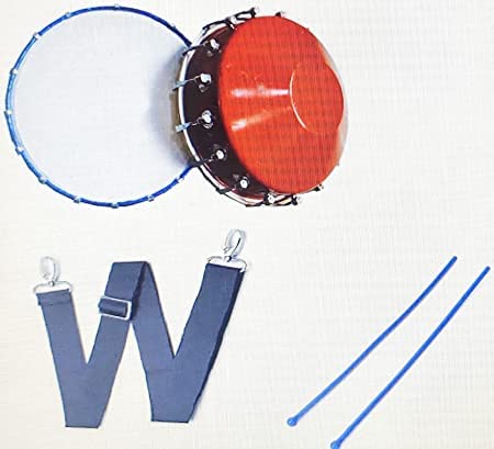 A.S GALLERY Iron Dhol Tasha Drum 13.4 inch (13x4) with Stick and belt ...