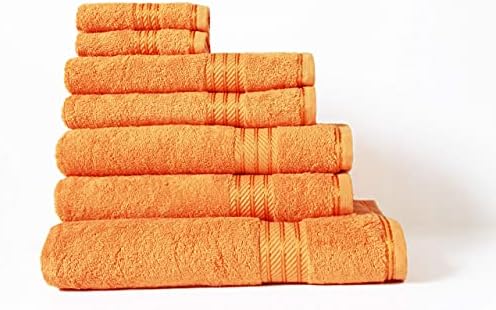 Restmor Ltd 7 Piece Towel Set For Bathrooms Supreme Cotton Matching ...