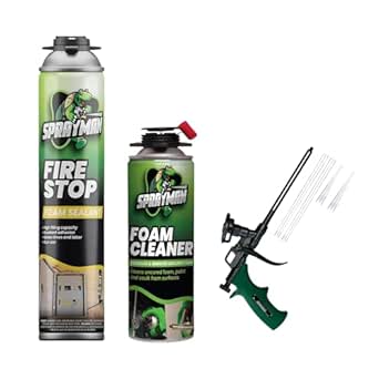 Sprayman Orange Fire Stop Expanding Spray Foam - (1x20oz) Professional ...