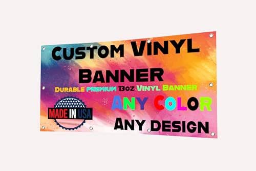 Amazon.com: Personalized Custom Vinyl Banner Printing Indoor or Outdoor ...