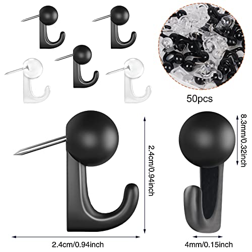 Snapklik.com : Push Pin Hooks - 50 Pieces Cork Board Hooks, Push Pins ...
