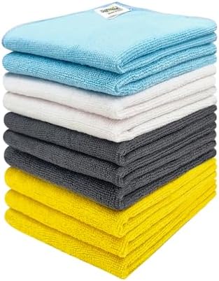 SOFTSPUN Microfiber Cleaning Cloths, 4pcs 40x40cms 340 GSM Multi-Colour ...