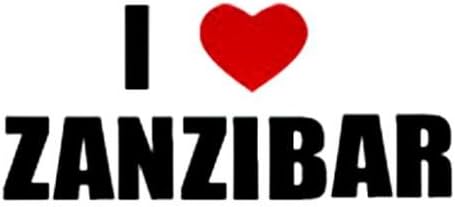 Amazon.com: I LOVE ZANZIBAR Tanzania Decal Car Laptop Wall Sticker ...
