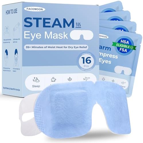 Amazon.com: 16 Pack Steam Eye Mask for Dry Eyes: Self-Heating Warm ...
