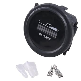 Amazon.com: IEQFUE LED Battery Indicator Meter Gauge 12V 24V 36V 48V ...