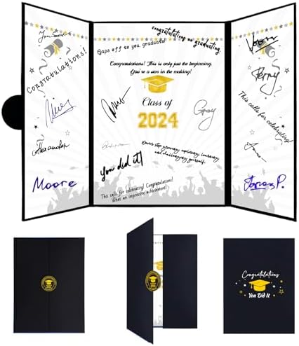 Amazon.com: DARUNAXY Graduation Party Decorations, Black Gold Class of ...