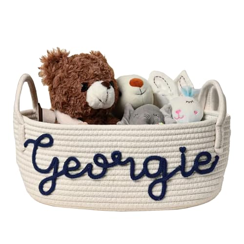 Amazon.com: Personalized Baby Name Basket, Custom Woven Baby Shower ...
