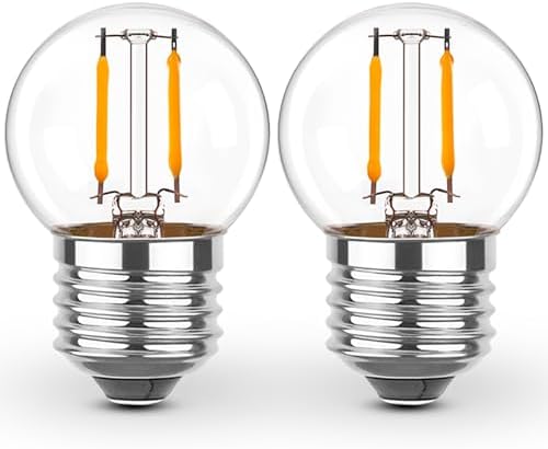 Grensk E26 Low Light Bulbs,1Watt G40 Edsion Small LED Light Bulbs Equal ...