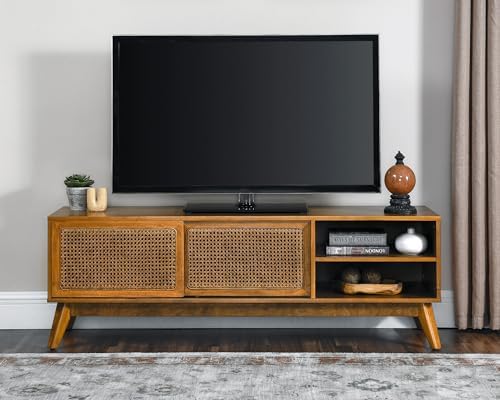 Amazon.com: Stead Low Profile Fluted TV Stand - Mid Century Media ...