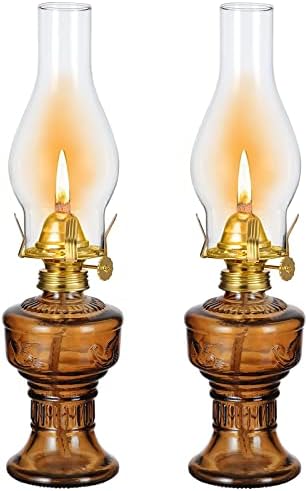 Amazon.com: 2 Pieces Rustic Oil Lamp 12.6" Classic Large Classic ...