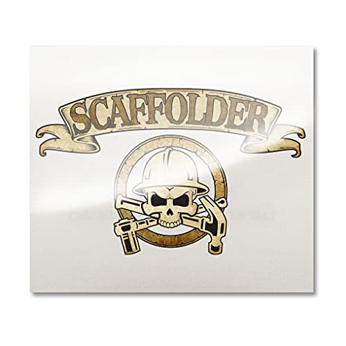 Amazon.com: Scaffolder Skull & Crossbones Badge Decal Sticker : Arts ...