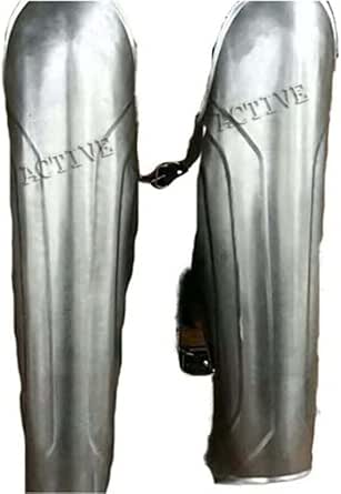 Amazon.com: ACTIVE INDUSTRIES Medieval Arm Warrior Steel Leg Greaves ...