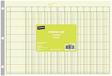 Amazon.com: Staples 217893 Almohadillas columnares 13 columnas de 11 ...