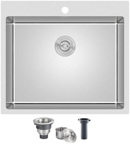 Amazon.com: TSIBOMU 25-inch Stainless Steel Kitchen Sink Drop In ...