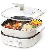 Amazon.com: Joydeem 2 in 1 Electric Hot Pot, 3.5L Shabu Shabu Pot with ...