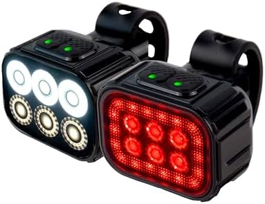 R2B Bicycle Light Rechargeable – LED Bike Light Set Front & Rear – IPX6 ...