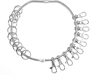 Heavy Duty Nickel Plated Metal Jailers Key Ring with 10 swivel ...