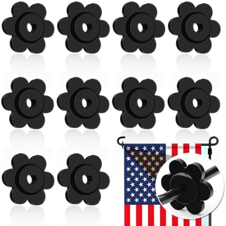 Amazon.com : Garden Flag Stoppers, 10 Pcs Rubber Garden Flag Pole Rings ...