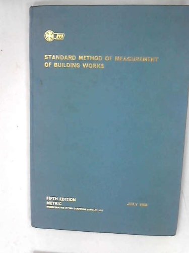 Standard method of measurement of building works: Royal Institution of ...