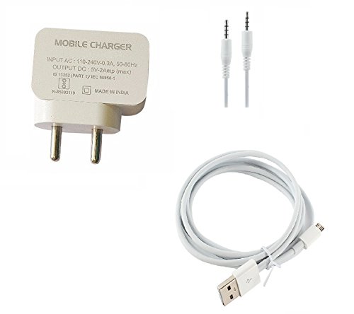 MANIPAR Combo of Data Cable, Adapter & AUX Cable Of LG L65 dual :POK ...