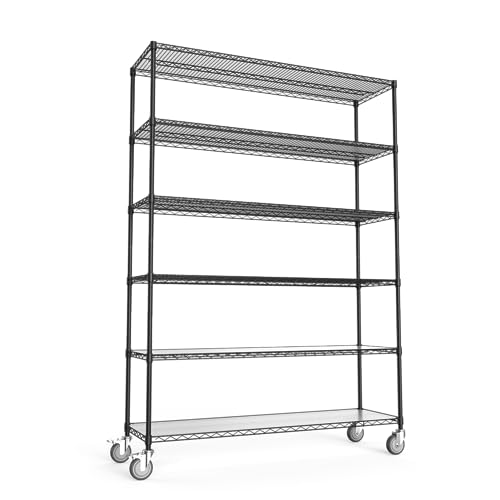 Snapklik.com : NSF 6 Tier 6000lbs Metal Shelf Wire Shelving Unit, Heavy ...
