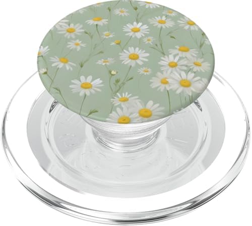 Amazon.com: Daisy Flower Floral Sage Green PopSockets PopGrip for ...