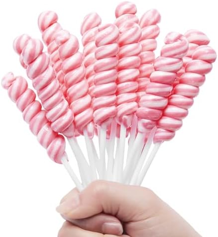Amazon.com : Pink Twisty Lollipops Individually Wrapped Bulk ...