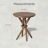 Amazon.com: COZAYH Round Wood End Table Farmhouse Wooden Side Table ...