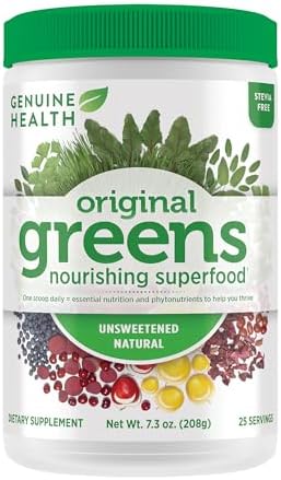Amazon.com: Genuine Health Greens+ Original Superfood Powder ...