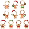 Amazon.com: 50Pcs Christmas DIY Paper Cutouts Gingerbread Man Xmas Cut ...