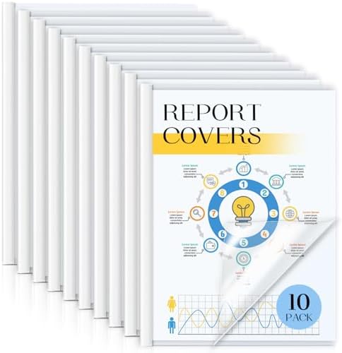 Amazon.com : TOTiyea 20 Pack Clear Report Covers with Sliding Bars, 9mm ...
