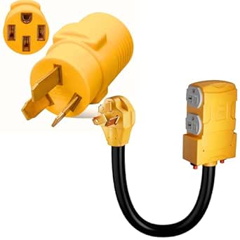 MECMO NEMA 10-50P to 4X NEMA 5-15R 5-20R T-Blade Household w/ Cicuit ...