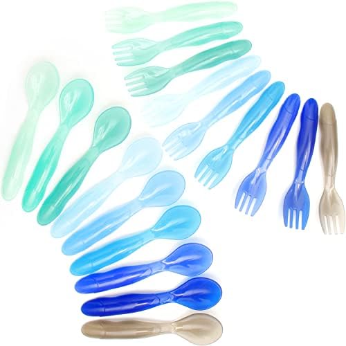Amazon.com: Youngever 18 Pcs Plastic Toddler Utensils, Plastic Kids ...