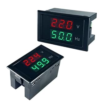 Amazon.com: ESVDLYCN Voltmeter Frequency Digital LED Dual Display ...
