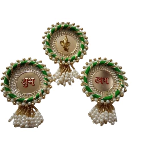 Amazon.com: TIZIL Subh Labh Traditional Art Handmade Door Bandarwal ...