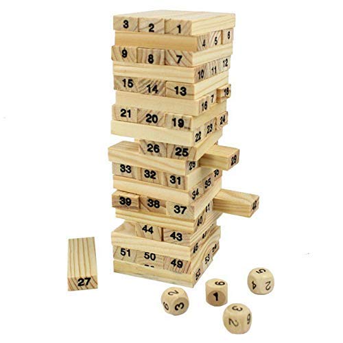 Plain Stacking Wood Block Tower Amazon.com: KEVA Structures 200 Wood