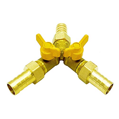 Snapklik.com : Metaland Brass 3 Way Shut-Off Valve