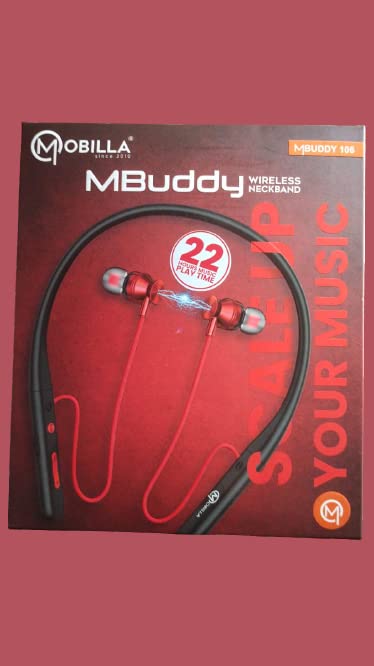 Mobilla MBuddy BassBand Wireless Neckband in Ear Headphone with Mic ...